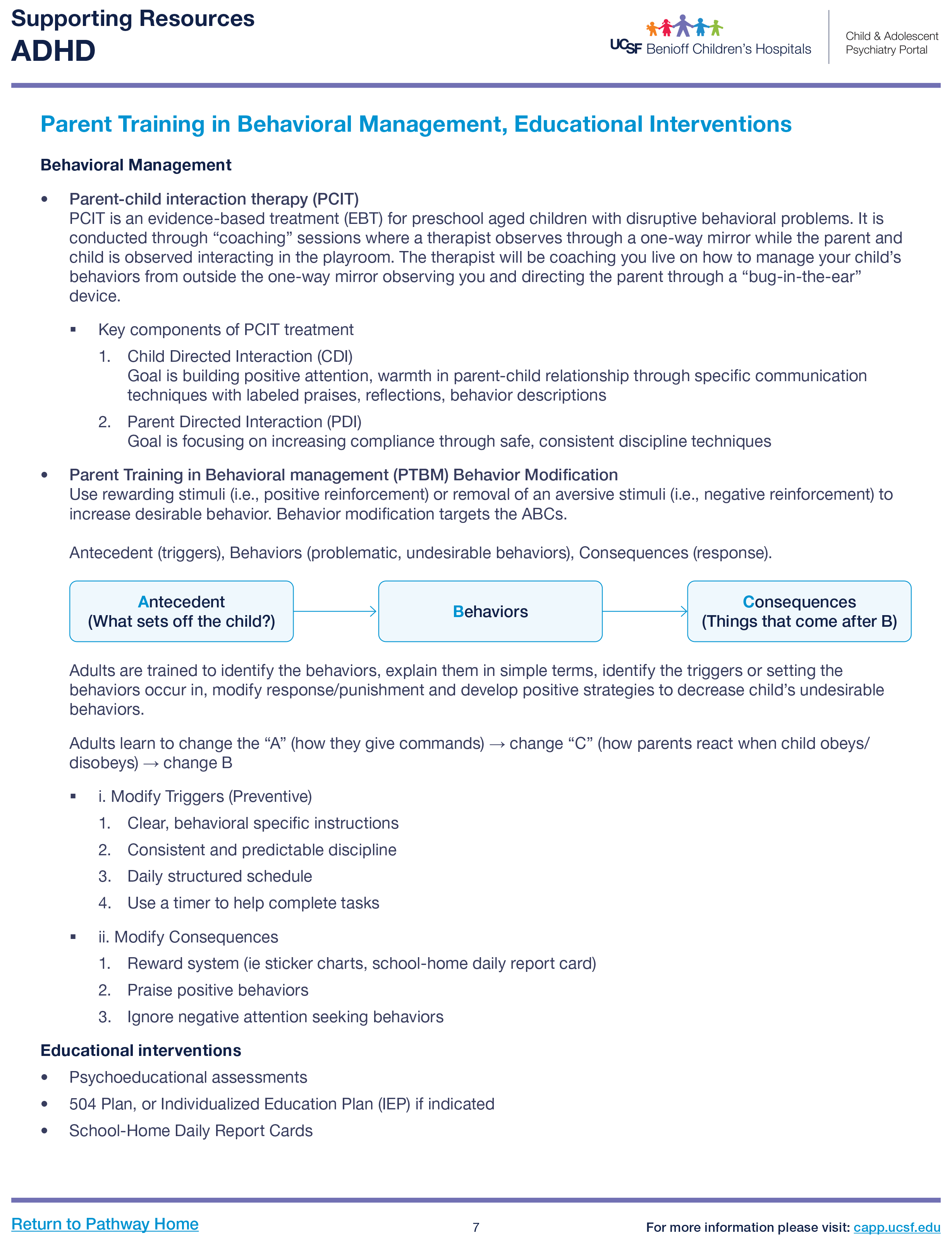 Provider Resources | UCSF Child and Adolescent Psychiatry Portal